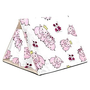 enheng Small Pet Hideout Cute Pigs Flowers Hamster House Guinea Pig Playhouse for Dwarf Rabbits Hedgehogs Chinchillas