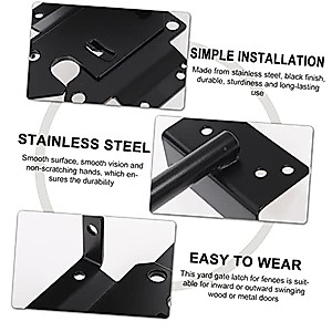 YARNOW Fence Door Hinge Outdoor Playpen Door Closer Hinge Hinges Outdoor Gate Hardware Gate Latches for Metal Heavy Duty Post Gate Closer Gate Hinges for Wooden Fences Heavy Duty Black