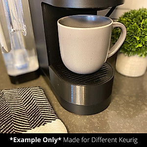 Drip Tray Mug/Cup Riser Made for The Keurig to Reduce Splashes - Riser Only (K-Duo Plus 2.5 inches Tall, Black)