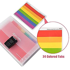 xutong 4 Pack Small Accordion File Organizer with 13 Pocket, A6 Size, Colorful Stylish Appearance, Made from Polypropylene Plastic, Practical and Portable