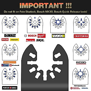 28PCS Universal Oscillating Tool Oscillating Saw Blades, Include 6PCS Titanium Oscillating Multitool Blades for Metal and Hard Material, Quick Release Multi Tool Blades Fits Most Models The Market