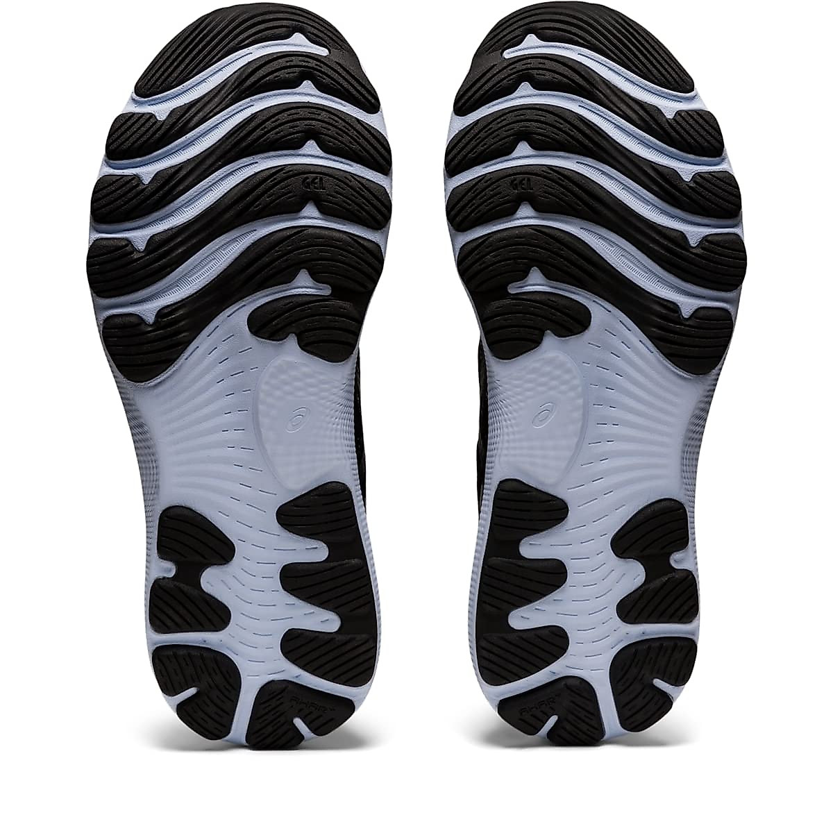 ASICS Women's Gel-Nimbus 24 Mesh Knit Running Shoes, 9, Black/Black