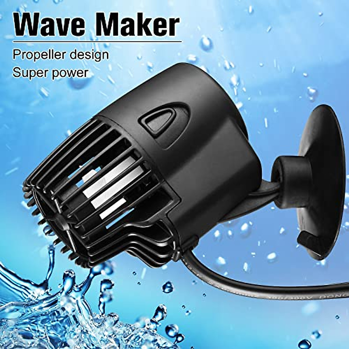 Zhengmy 4 Pcs 800 GPH Aquarium Circulation Pump with Magnetic Suction Base 360 Degree Rotating Wave Maker Submersible Powerhead Wavemaker for 20 - 100 Gal Freshwater Saltwater Fish Tank
