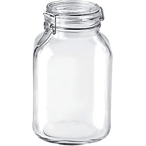 Bormioli Rocco Fido Glass Square Jar, 3 Liter