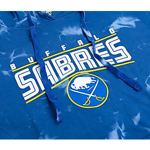 Calhoun NHL Surf & Skate Unisex Crystal Tie Dye Ultra-Soft Pullover Hoodie – The Sunset Collection (Buffalo Sabres, Large)