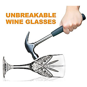 Godinger Wine Glasses Goblets, Shatterproof and Reusable Acrylic - Dublin Collection, Set of 4