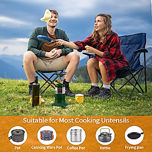 Camping Propane Stove, Single Burner Propane Stove, Portable Bottletop Backpacking Stove,10000BTU Camp Gas Stove kit for Outdoor Cooking, include a USB Windproof Ligther (Fuel not included)