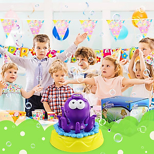 Bubble Machine Water Spray for Kids, 2 in 1 Octopus Automatic Bubble Blower with Sprinkler, Summer Water Spray Bubble Toys for Indoor Outdoor Birthday Wedding Party