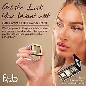 Lux Eyebrow Kit Refill Powder - Soft and Natural Eyebrow Definition for Light Brown/Medium Brows On-The-Go