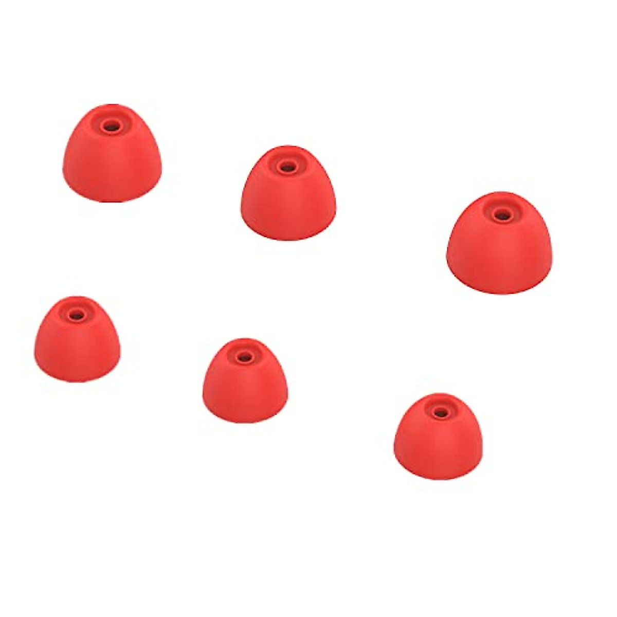 Replacement Ear Tips Compatible with Samsung Galaxy Buds 2 Eartips, Ear Bud Earbuds Tip Cups Memory Foam Cushions Covers Earplugs for Galaxy Buds 2 Earphones 3 Sizes 6 Pairs (Red)