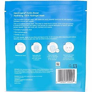 Neutrogena Hydro Boost Hydrating Hydrogel Mask, 1 Mask each (Value Pack of 2)
