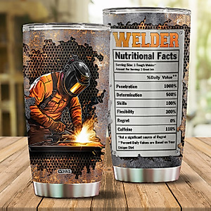 WONWIX Welder Gifts for Men Women Dad Welding Insulated Stainless Steel 20oz Coffee Cup Travel Mug Thermos Tumbler with Lid for Welders Husband Wife Christmas Birthday Mothers Fathers Day