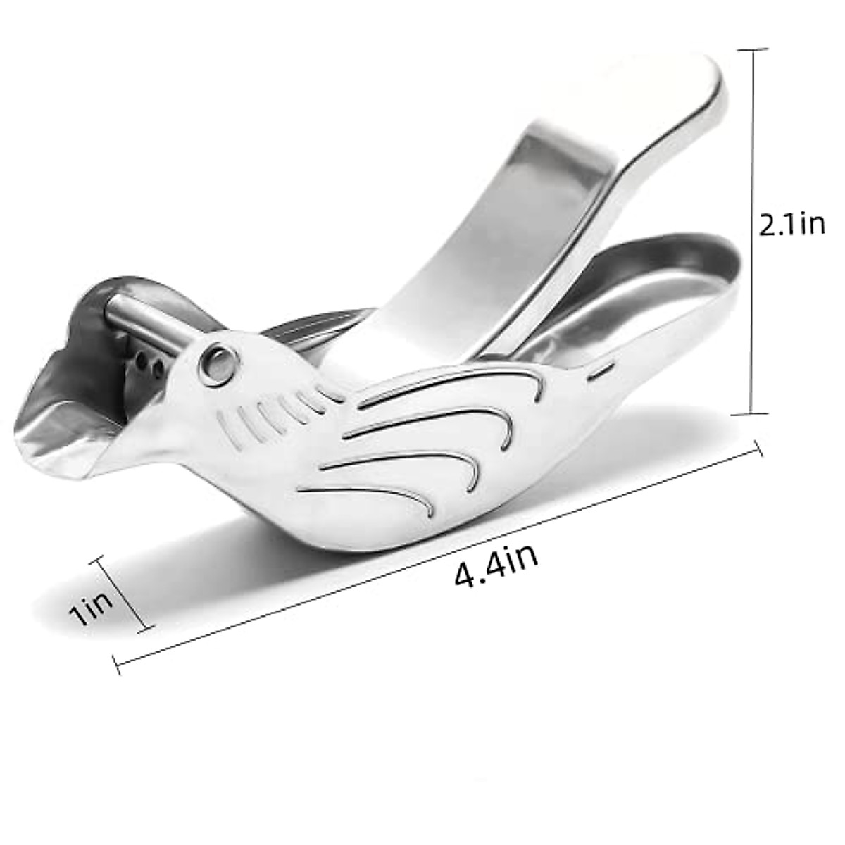 OGWSRK Elegant Bird shaped Stainless Steel Manual Lemon Juicer and Lime Extruder, Manual Lemon Juicer, Stainless Steel Fruit Juicer Portable Lemon Citrus Bird Lemon Juicer Kitchen Gadget Manual Lemon Juicer Silver (2 pieces)