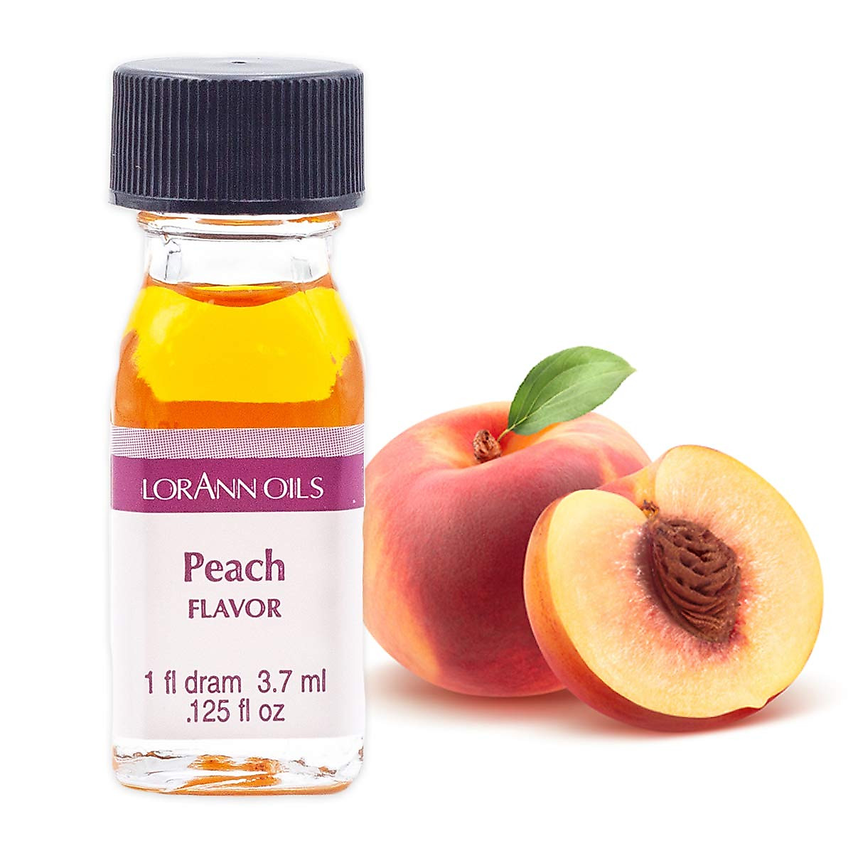 LorAnn Peach SS Flavor, 1 dram bottle (.0125 fl oz - 3.7ml - 1 teaspoon) - Twin pack blistered