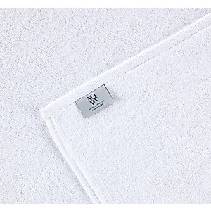 NOVA Luxury Linen - Hotel Quality Turkish Towel Set for Bathroom (4 Pcs Hand Towel Set, Pure White)