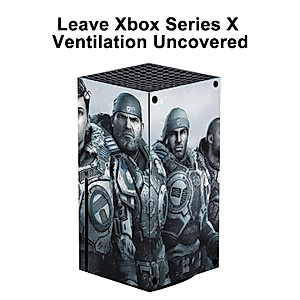Skins Decals Compatible with Xbox Series X Console and Controller Durable Protective Vinyl Stickers Cover for Xbox Series X Set -Gray