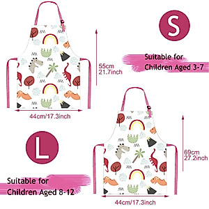 ANUXERA Kids Real Cooking and Baking Set,36Pcs Kids Chef Costume Hat and Apron Sets,Dinosaur Chef Costume for Girl, for 8-12 Year Old Girls.