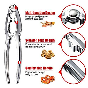 Nut Crackers for Crab Legs, Lobster Crackers, Heavy Duty Seafood Cracker Tools, Nut Cracker Set, 12 PACK
