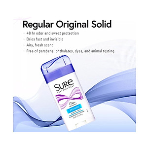 Sure Anti-Perspirant Deodorant Invisible Solid Regular Scent 2.60 oz