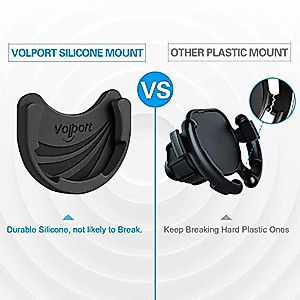 volport Car Mount for Pops Collapsible Socket Grip, 2 Pack Black Silicone Cell Phone Holder for Swappable Socket/Expanding Stand with 3M Sticky Adhesive Replacement Stick on Dashboard, Wall, Glass