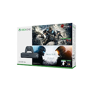Microsoft Xbox One S 500GB Console - Gears of War & Halo Special Edition Bundle(Discontinued)