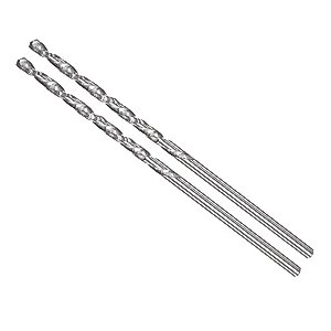 CoCud Solid Carbide Drill Bits, 1.5mm Diameter, Left Hand YG6X (C3/K10) Tungsten Carbide Straight Shank Twist Drill Bits - (Applications: for Stainless Steel Alloy), 2-Pieces