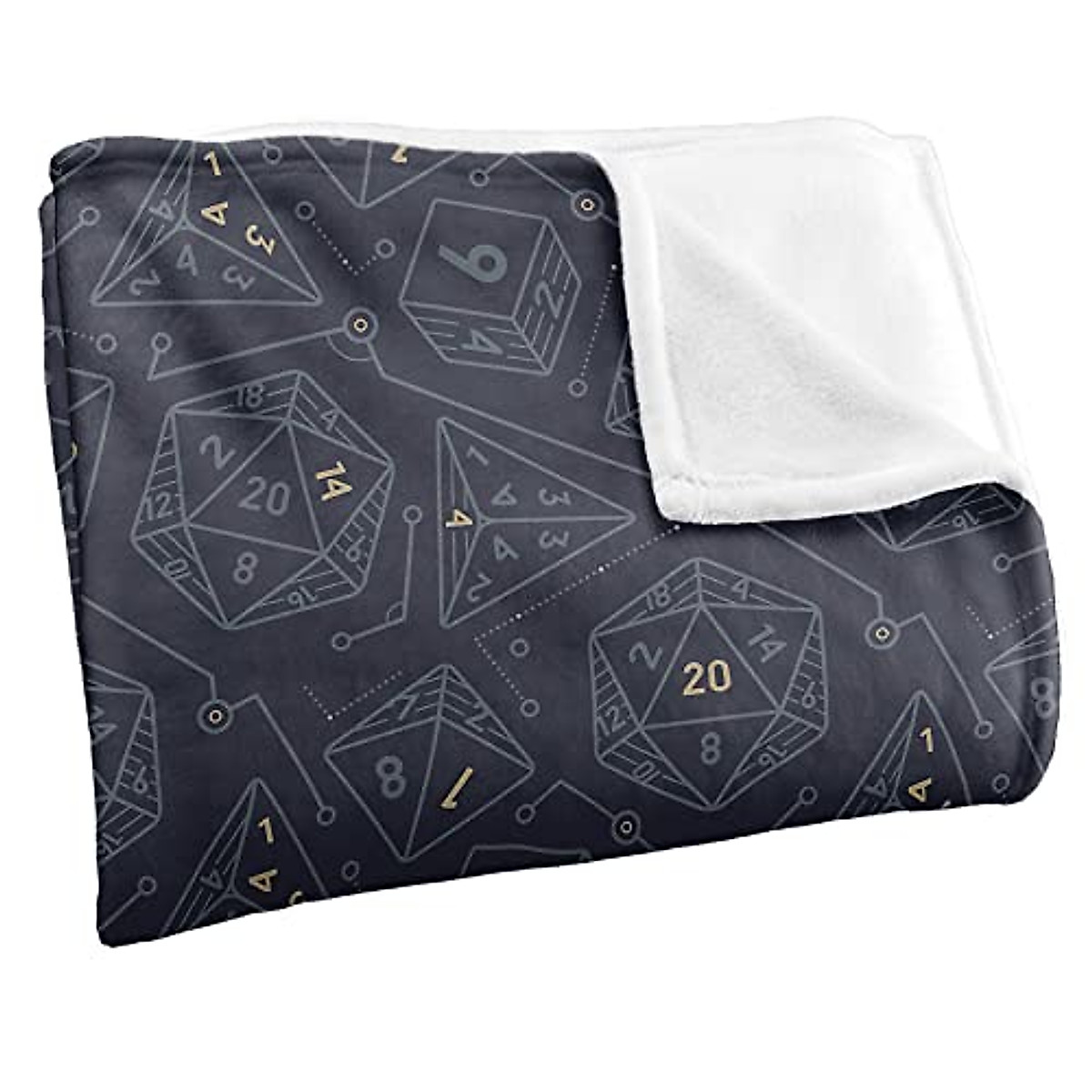 Dungeons and Dragons Dice Pattern Silky Touch Super Soft Throw Blanket 50" x 60"