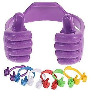 Zerodeko 6pcs Thumbs Up Cell Phone Stands Mobile Phones Stand with Hand Holder for Desk Office Desktop Tablet Cellphone Thumb Holder Adjustable Flexible Hard Plastic