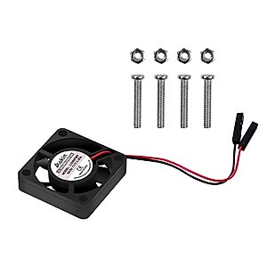 Aokin for Raspberry Pi Cooling Fan DC 5V/3.3V Brushless CPU Cooling Fan with Screws for Raspberry Pi 4 B, Pi 3 B+, Pi 3 B, Pi 2 B, Pi 1 B+, RetroFlag NESPI Case, etc, 1 Pack