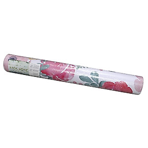 HAOKHOME Floral Wallpaper Peel and Stick Watercolor Cactus White/Pink/Green/Navy Blue Vinyl Self Adhesive Contact Paper Decorative 17.7in x 9.8ft