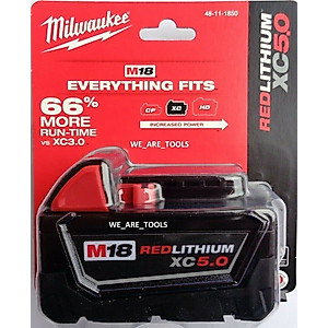 Milwaukee M18 48-11-1850 5.0 AH Batteries 5.0 18V (Genuine)