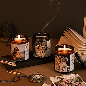 Personalized Scented Soy Candles with Your Own Picture | 4oz/9oz Personalized Candles with Name, Long Lasting Customized Gifts with Custom Candle Jar | Different Scent Options