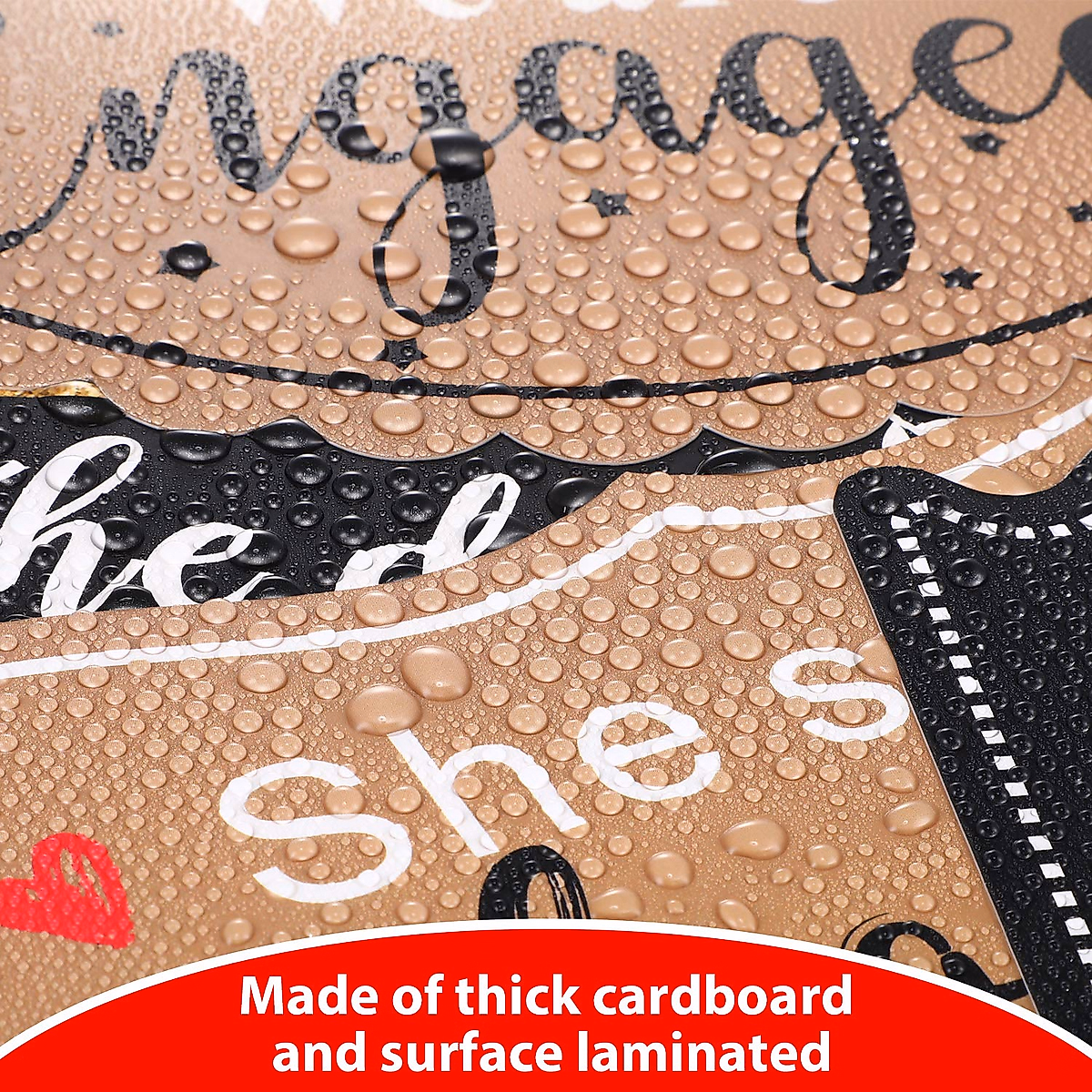 10 Pieces Engagement Photo Props Engagement Announcement Photo Prop Kit Photo Signs Cardboard for Engagement Wedding Party e