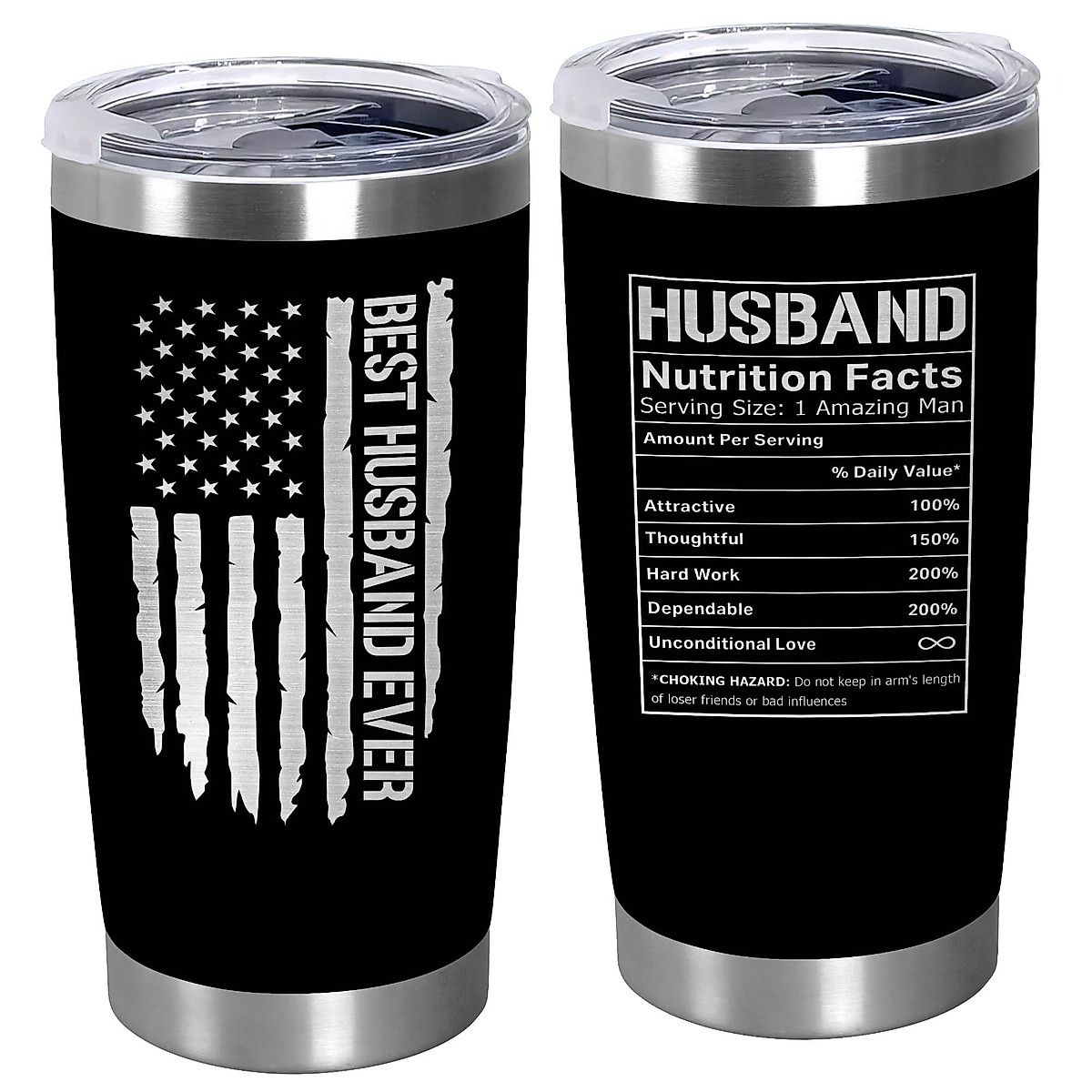 TEEZWONDER Mens Gifts for Him Husband - Stainless Steel Insulated Coffee Tumbler With Lid 20 Oz - Anniversary Birthday Gifts for Him Husband from Wife