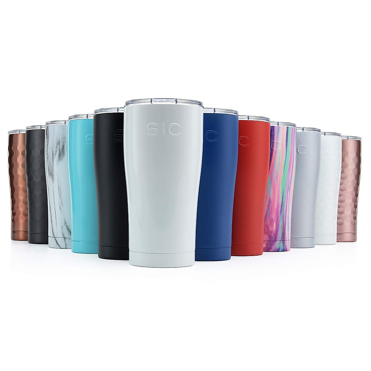 Seriously Ice Cold SIC 20 Oz. Double Wall Vacuum Insulated 18/8 Stainless Steel Travel Tumbler Mug | Powder Coated with Splash Proof BPA Free Lid | Coffee, Tea, Wine, and Cocktails (Cotton Candy)