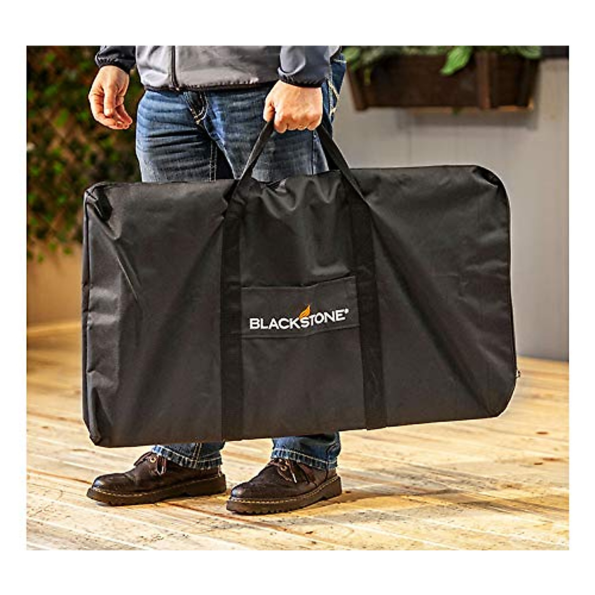 Blackstone 1182 Carry Bag for 28 Grill Top 600D Polyester Heavy Duty Water Weather Resistant-Griddle Accessories Storage for Outdoor BBQ, Camping, Picnic, Black