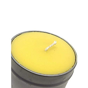 BearNaturalOrganics Handmade 100% Raw Pure Natural Eco friendly Organic Beeswax Tin Candle 2.5 oz Travel size Emergency candle