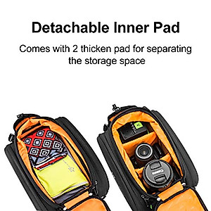 ROCKBROS Bike Trunk Bag 17L-45L Bike Rear Rack Bag Bike Bags for Bicycles Rear Rack Waterproof Bike Rack Bag