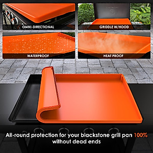 Upgraded Silicone Griddle Cover Mat Full-edge for Grill 36" Blackstone, Top Edges,Heavy Duty Food Grade Blackstone Accessories Reusable&Durable,Protect from Rust,Insects & Leaves