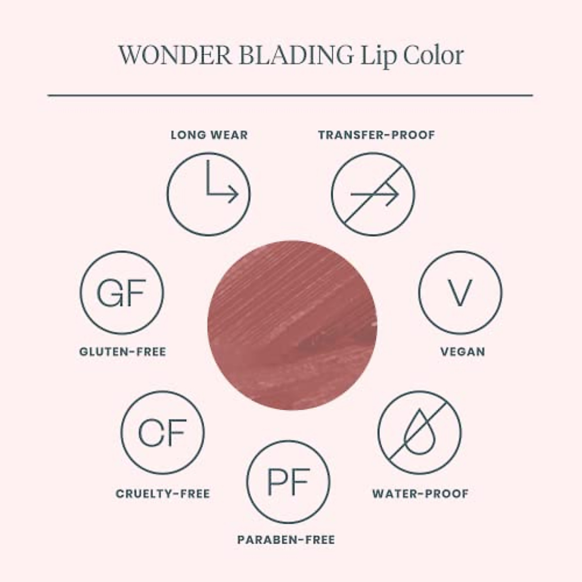 Wonderskin Wonder Blading Peel and Reveal Lip Stain, Long Lasting Lip Tint, Transfer Proof, Matte Lipstick Waterproof Lip stain (Lovely)