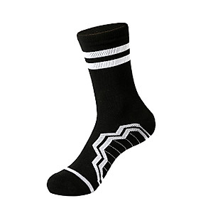 Performance Crew Socks - Moisture Wicking Control Comfort Fit Cushioned socks with Arch Compression 3-Pairs…