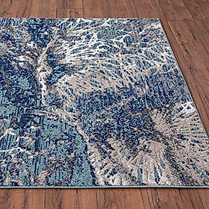 LUXE WEAVERS Beverly Collection Modern Area Rug 6494 Blue 8x10