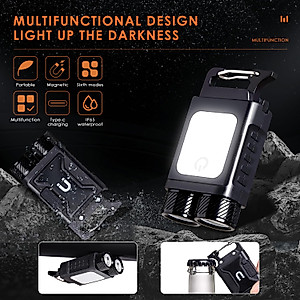 KunHe 4 Pack Rechargeable EDC Flashlights, Small LED Keychain Flashlights, Portable Pocket Flashlight, 300 Lumens Key Chain Lights