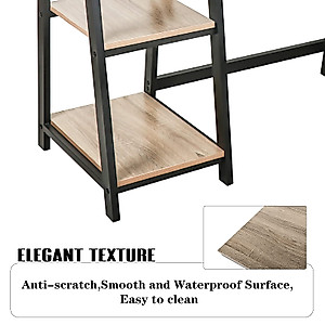 Computer Desk, 40 Inch Home Office Desks with Shelves, Study Desk with 2 Storage Shelves, Laptop Notebook Study Desk for Small Spaces Home Office