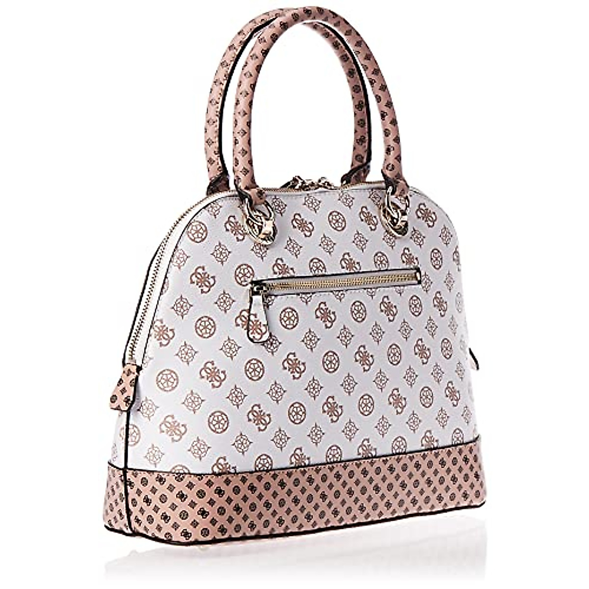 GUESS Cessily Dome Satchel, White Multi