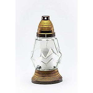 Candle / devotional Candle / Memorial Candle / Cemetery Candle / Grave site Decor (White)