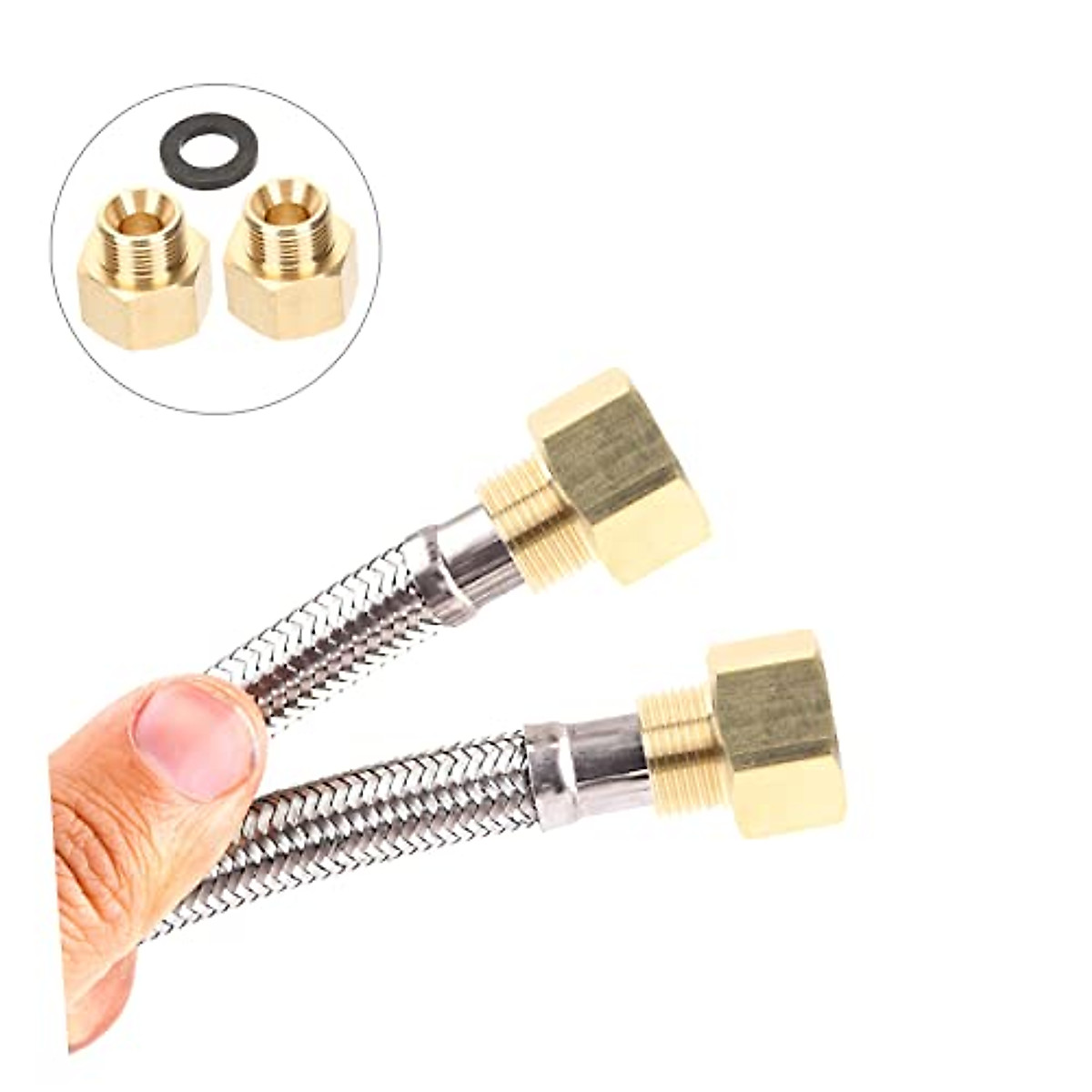 generic 2pcs Pipe Outer Fitting/Adapter Inner Extension To Thread Propane G/