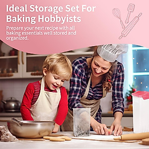 HOMER Food Storage Containers with Lids Airtight - 9 PCS BPA Free Plastic Containers Set for Kitchen Pantry Organize Cereal, Coffee, Pasta, Rice, Sugar, Flour - Labels & Marker