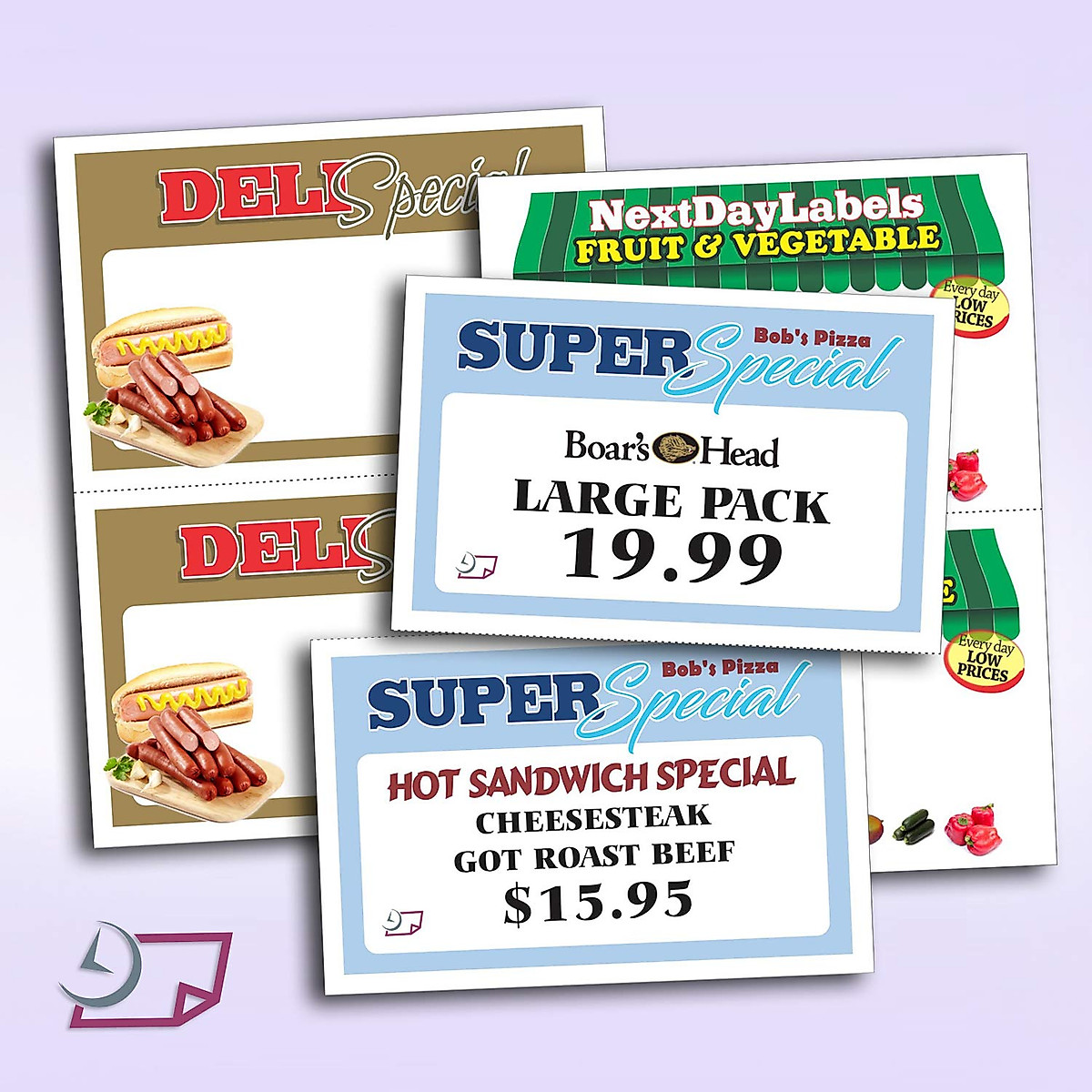 NextDayLabels - Letter Size White Perforated Blank Post Card Cardstock, 75lb Cover (203 gsm) 2 per Page, Cards Measure 8.5" X 5.5", Inkjet/Laser Compatible - 50 Sheets / 100 Cards