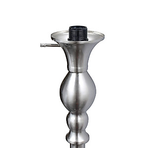 Elegant Designs LF2001-RBZ 1 Light Restoration Bronze Torchiere Floor Lamp with Marbelized Amber Glass Shade